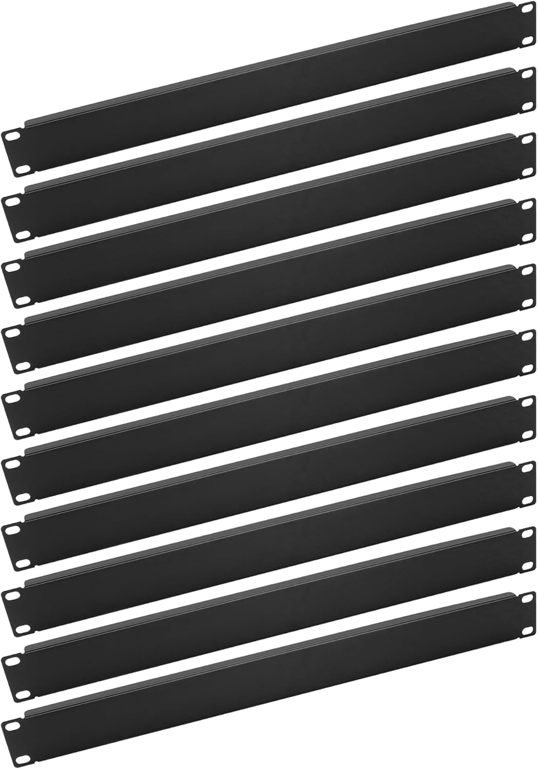 Amazon.com: QWORK 1U 19"" Rack Mount Brush Strip Panel - 10 Pack Metal ...