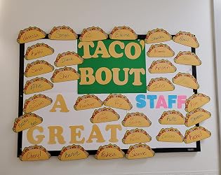 Amazon.com: Taco' Bout a Great Class Cutout with 48 Pcs Taco Cutouts ...