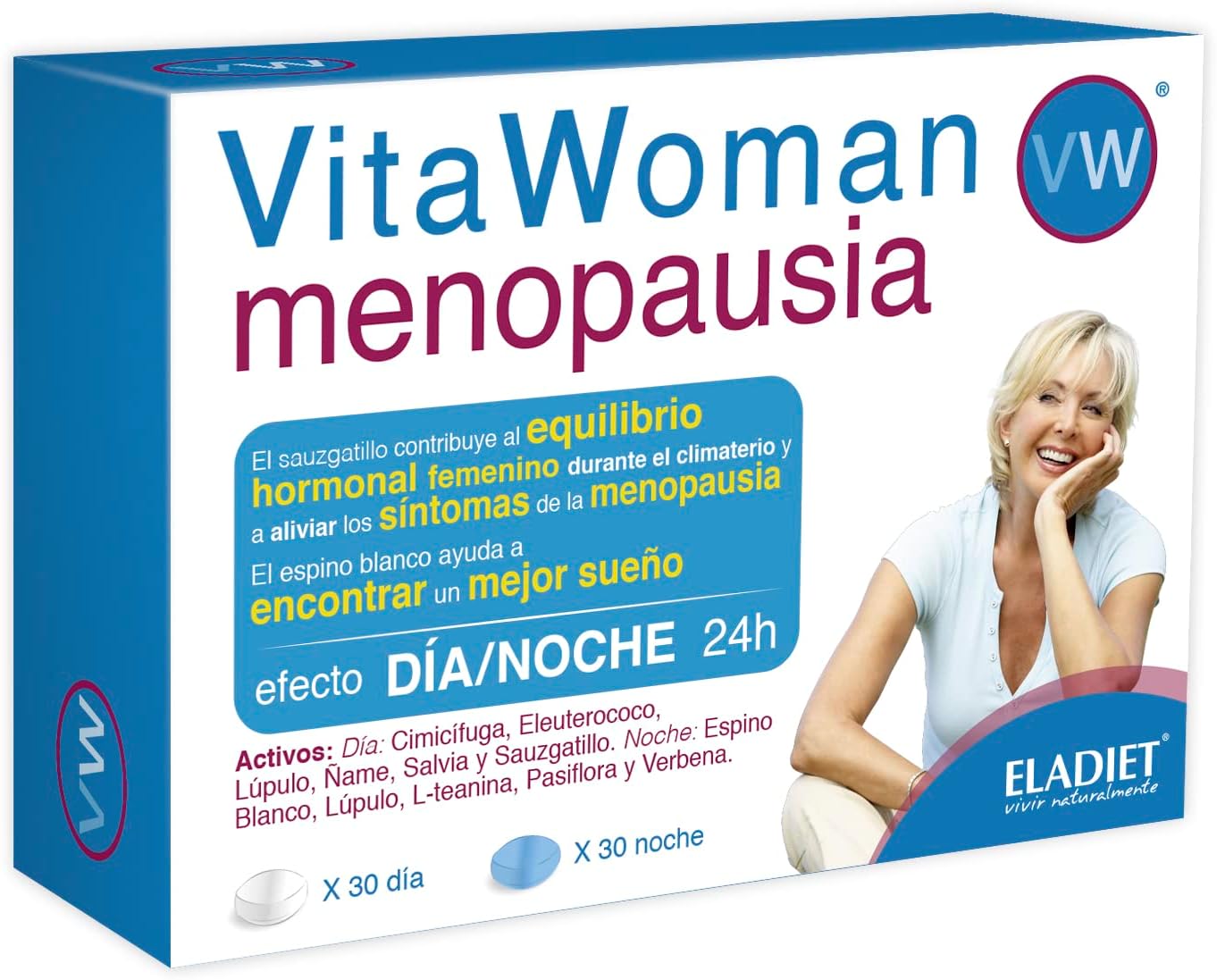 Eladiet Complemento Alimenticio - VitaWoman Menopausia - 60 Comprimidos ...