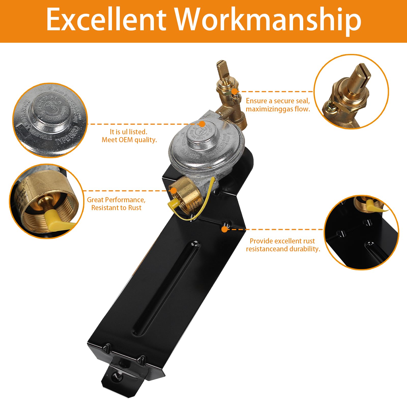 Snapklik.com : Gas Grill Valve Regulator For Weber Q200/220 Series