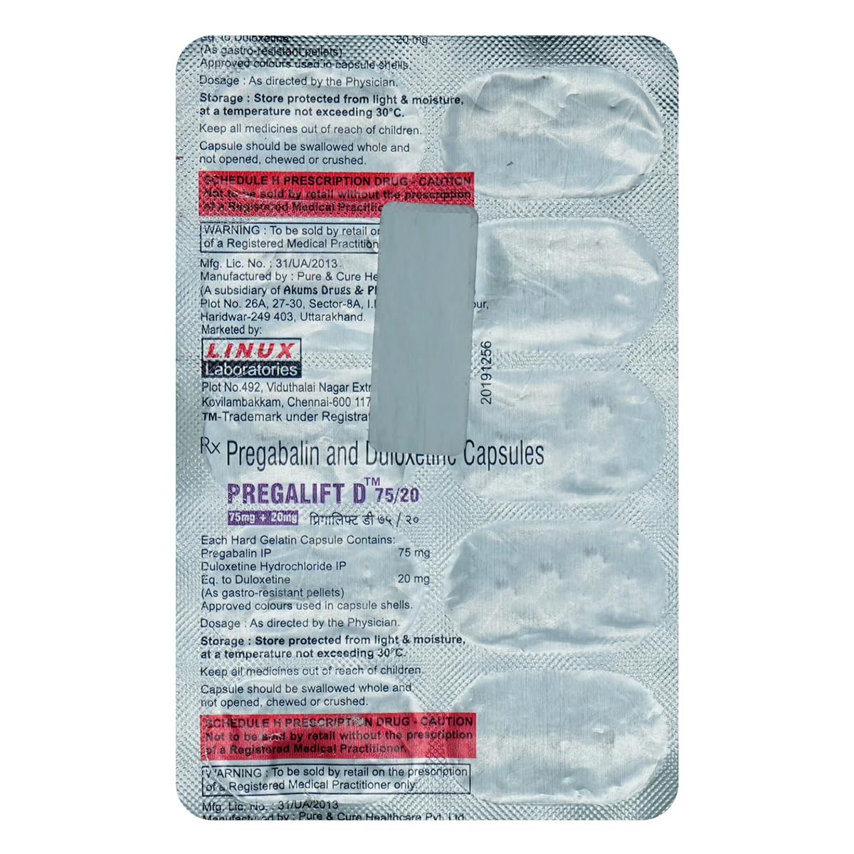 Pregalift D 75/20 -Strip of 10 Capsules : Amazon.in: Health & Personal Care