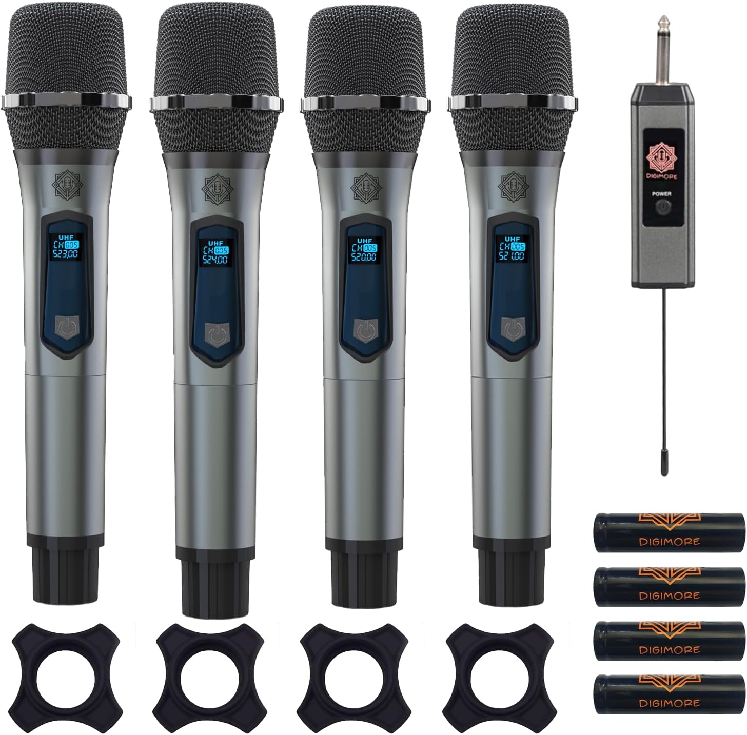 DIGIMORE UHF Wireless Microphone with Rechargeable Receiver and Mic ...