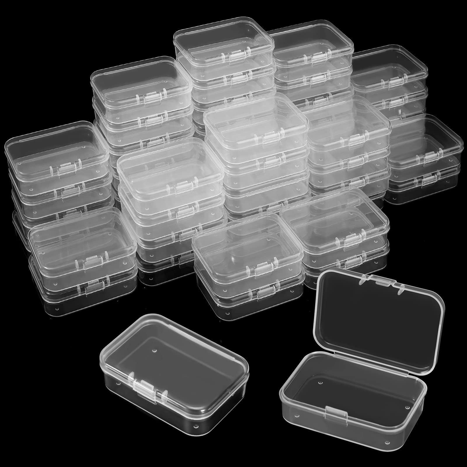 Amazon.com: SATINIOR 48 Packs Clear Small Plastic Containers ...