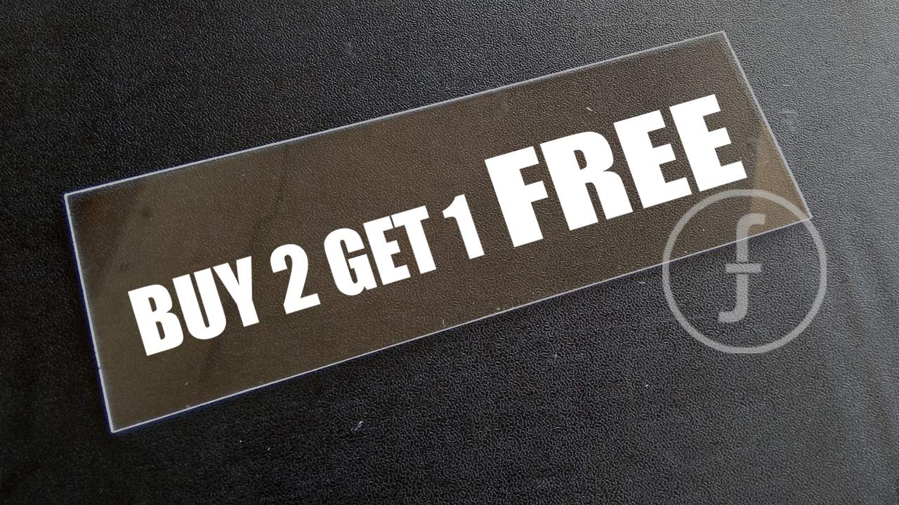 fingerz Buy 2 Get 1 Free Glass Hanging Offer Sign Board Mall Office ...