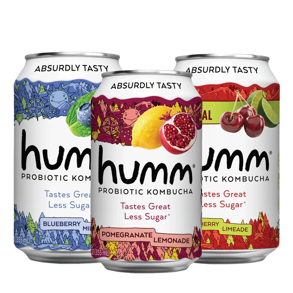 Amazon.com: Humm Kombucha Berry Bliss Limited Edition Variety Pack ...