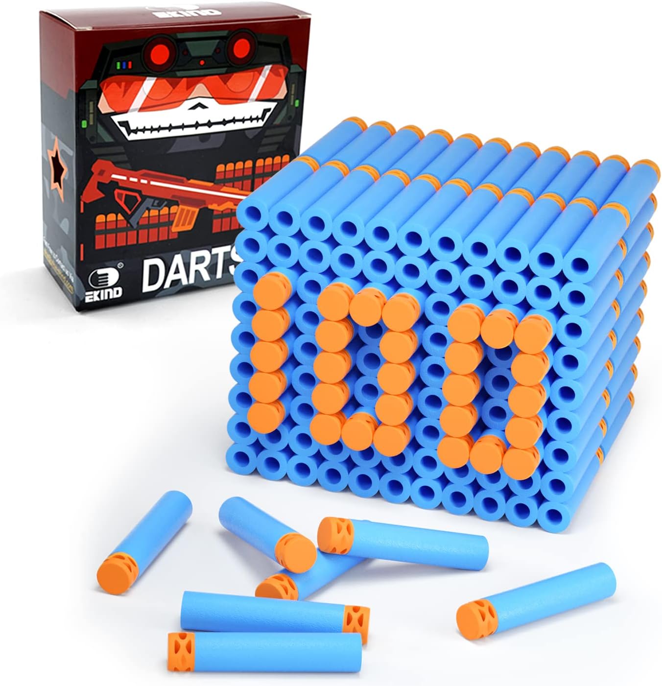 Amazon.com: EKIND 100 Pcs Waffles Darts Refill Pack Foam Bullet ...