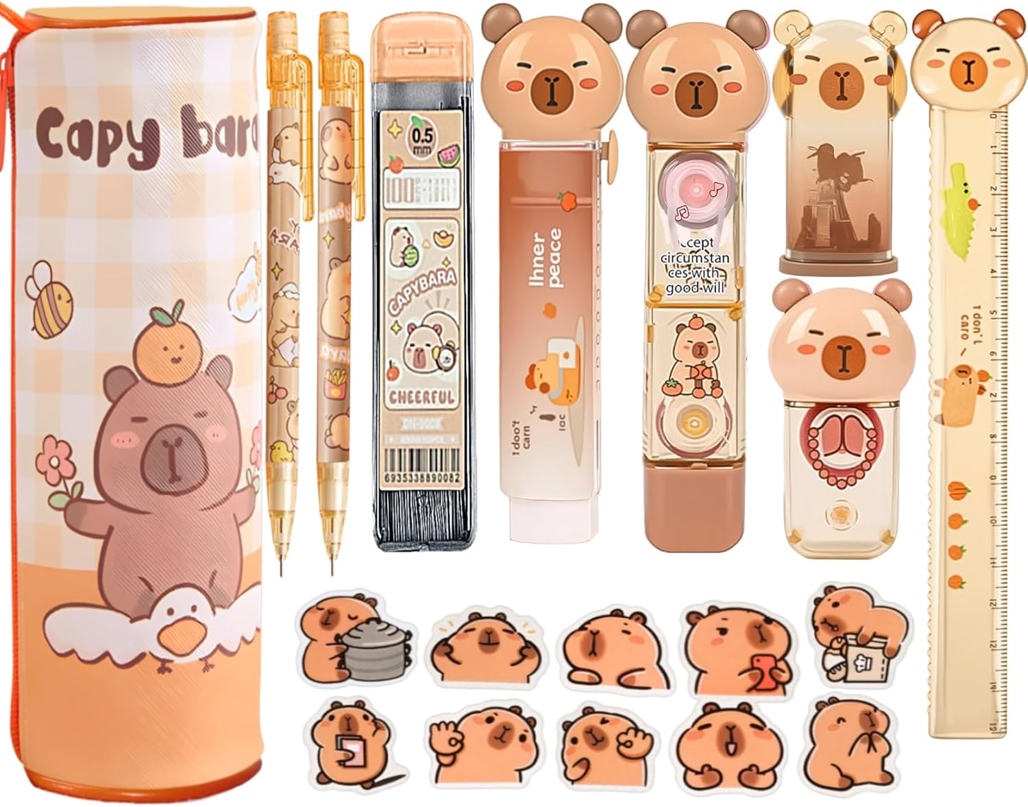 Amazon.com: Capybara Stationery Set,Cute Capybara School Supplies ...