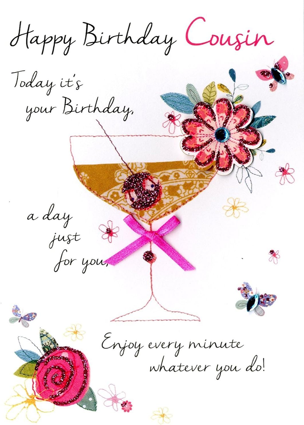 Female Cousin Happy Birthday Greeting Card Second Nature Just To Say