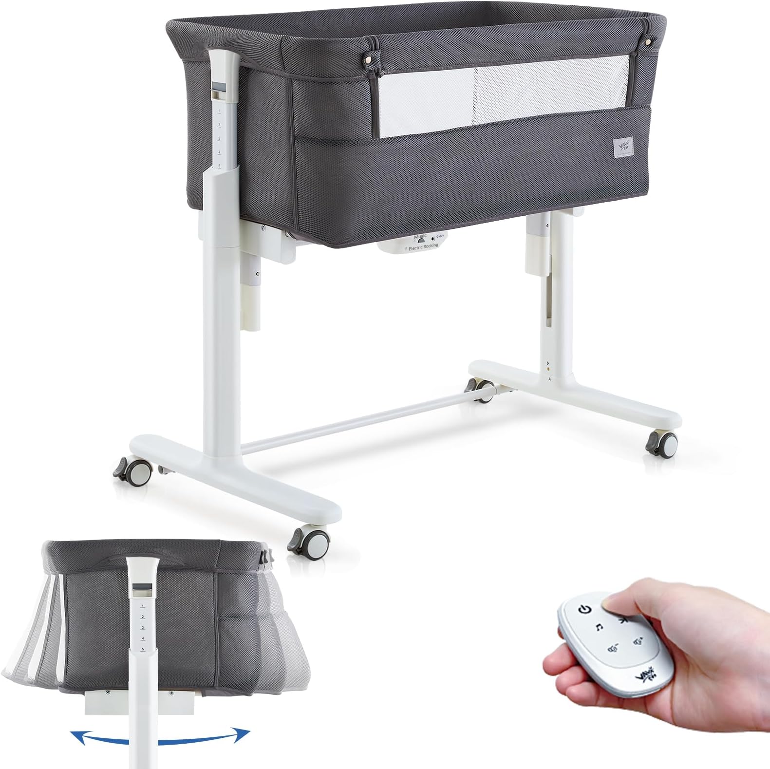 Amazon.com: VaVaSoo Rocking Bassinet for Baby Electric Automatic ...