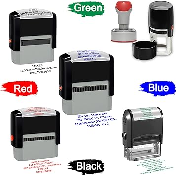 Amazon.com: Up to 8 Lines Custom Stamp Personalized Address Stamp ...