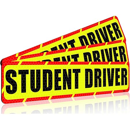 Amazon.com: TOTOMO Student Driver Magnet for Car - Large 12"x3 ...