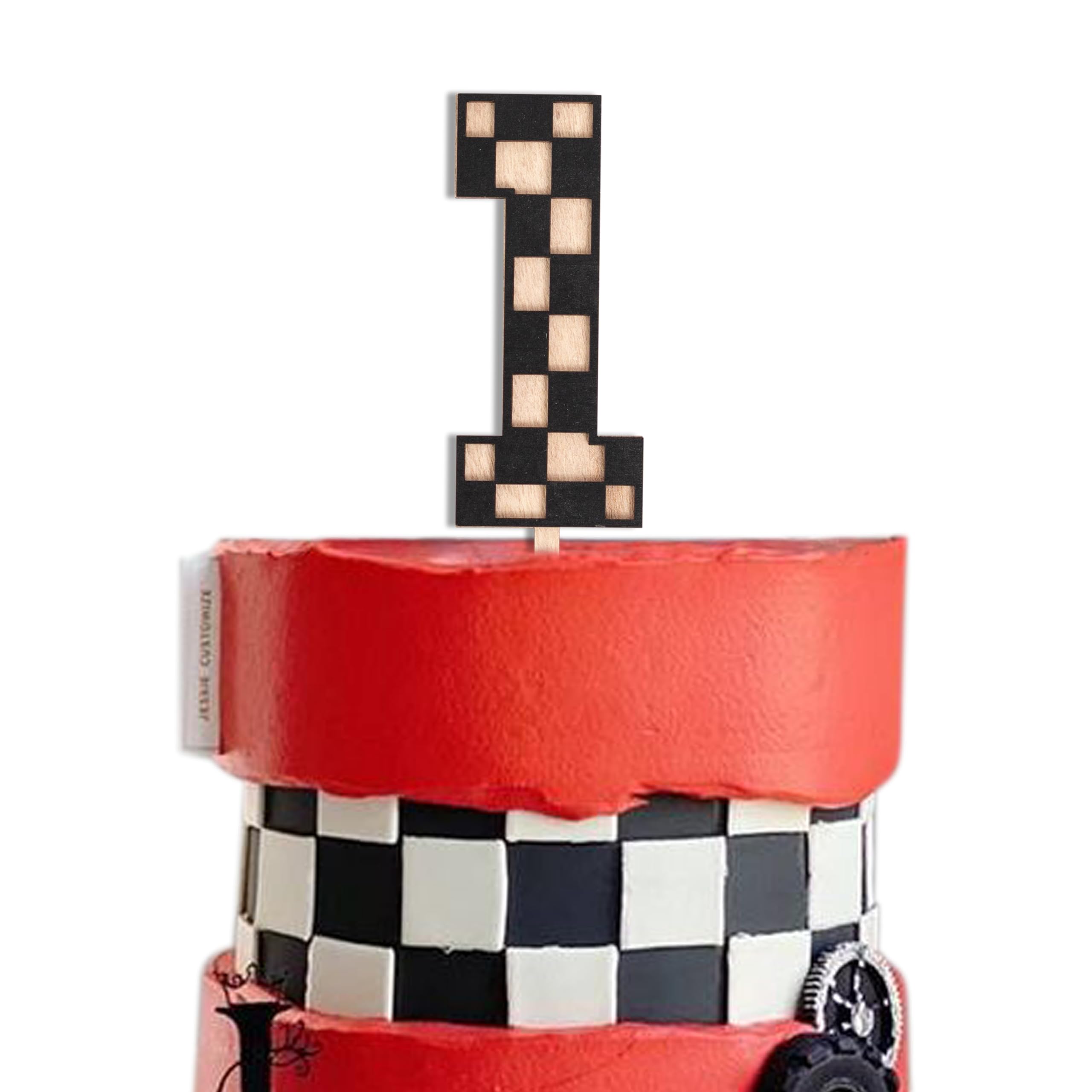 Amazon.com: Vgaruint Race Car Number Cake Topper - Fast One Birthday ...