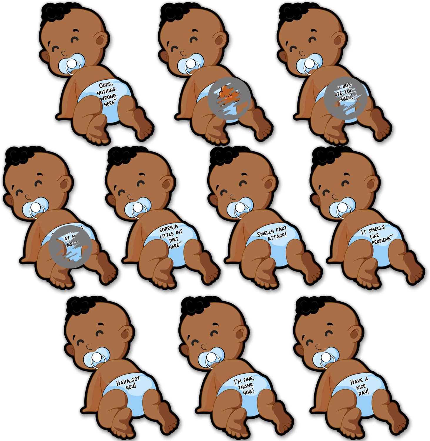 Amazon.com: Baby Shower Scratch Off Game Cards - 40 Shape African ...