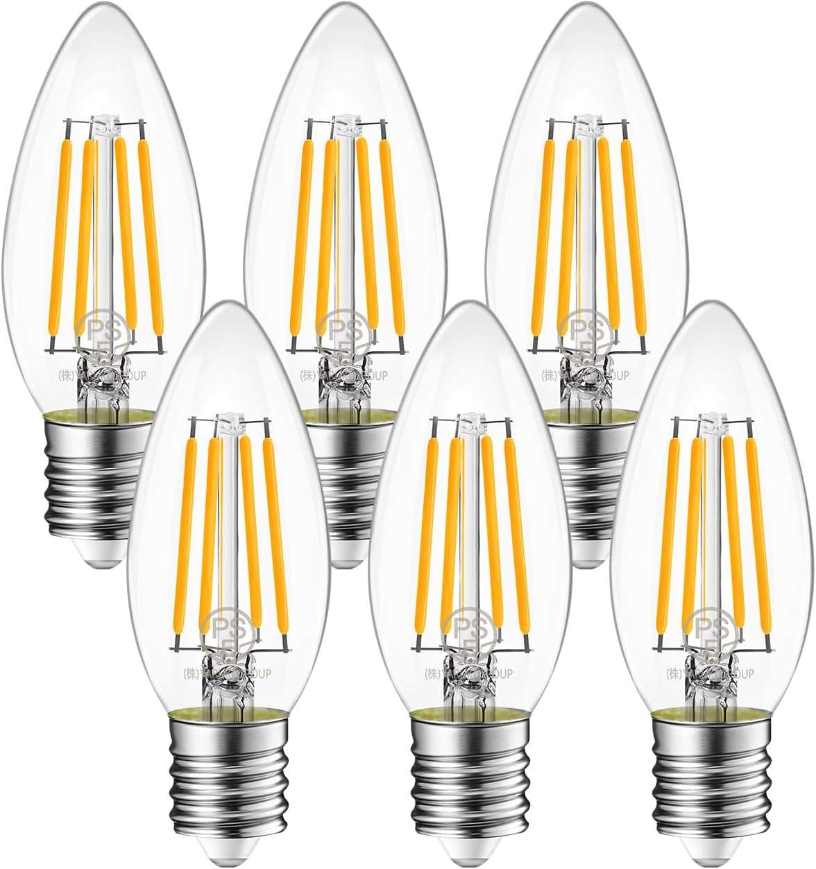 Amazon | シャンデリア電球 40W形相当 LED クリア電球 4W E17口金 フィラメント 蝋燭型 LED電球 電球色 2700k 400lm C35 E17 クリアタイプ e17 ...