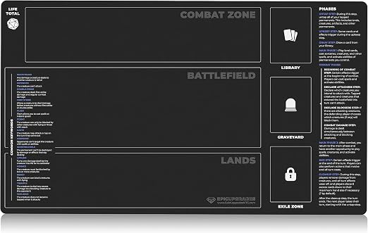 Amazon.com: MTG Newcomer Playmat with Zones - 24"x14" Rookie Magic The ...