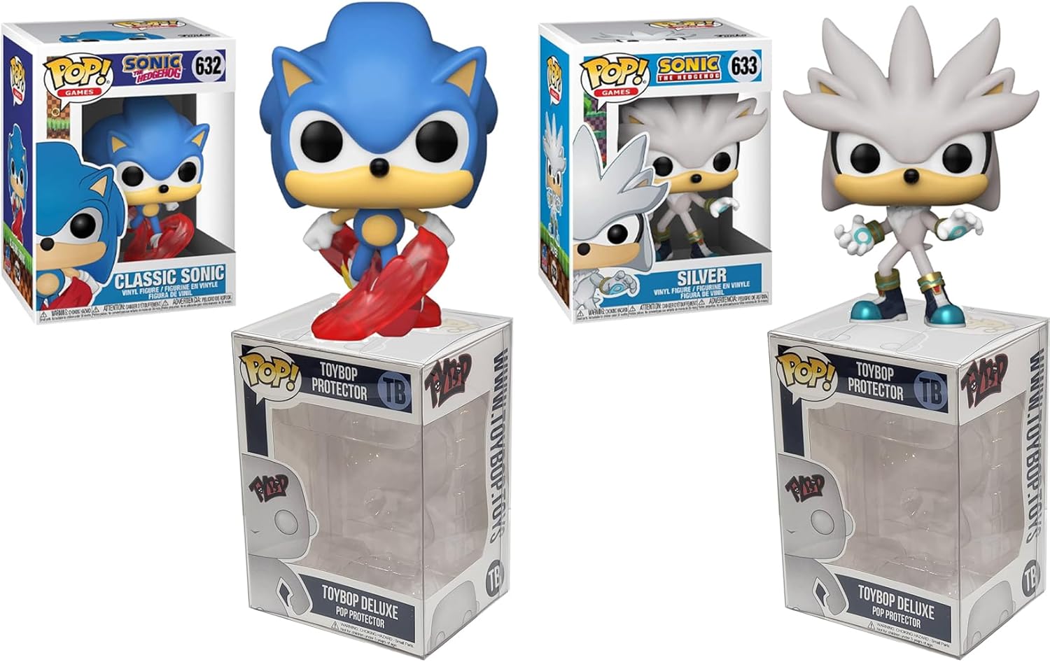 Amazon.com: Funko Pop Sonic The Hedgehog + Protector: Pop! Games Vinyl ...