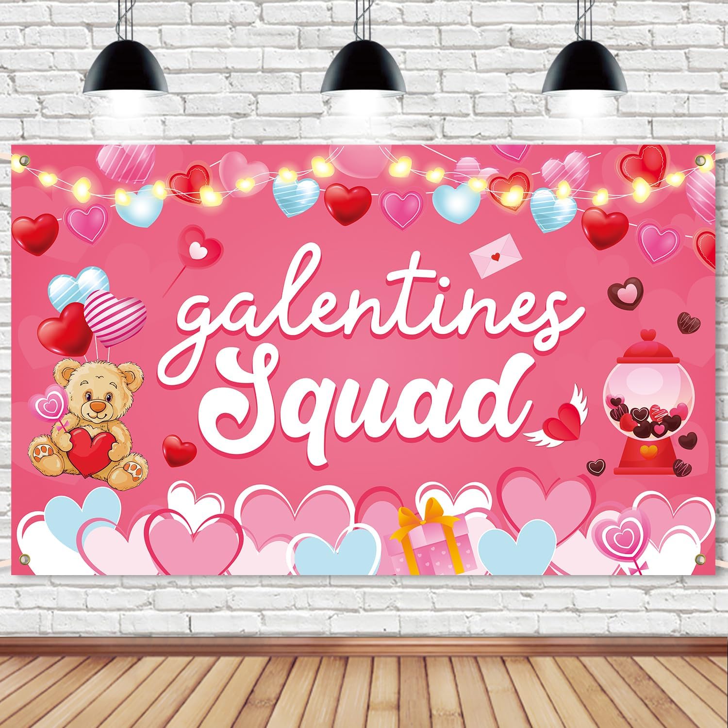 Amazon.com : Galentines Day Photo Backdrop,Happy Galentines Day Banner ...