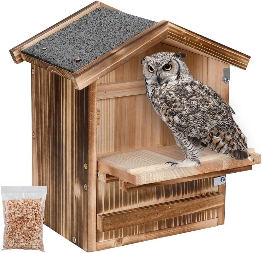 Amazon.com: Owl House Owl Nesting Box for Outdoors: Weatherproof Owl ...
