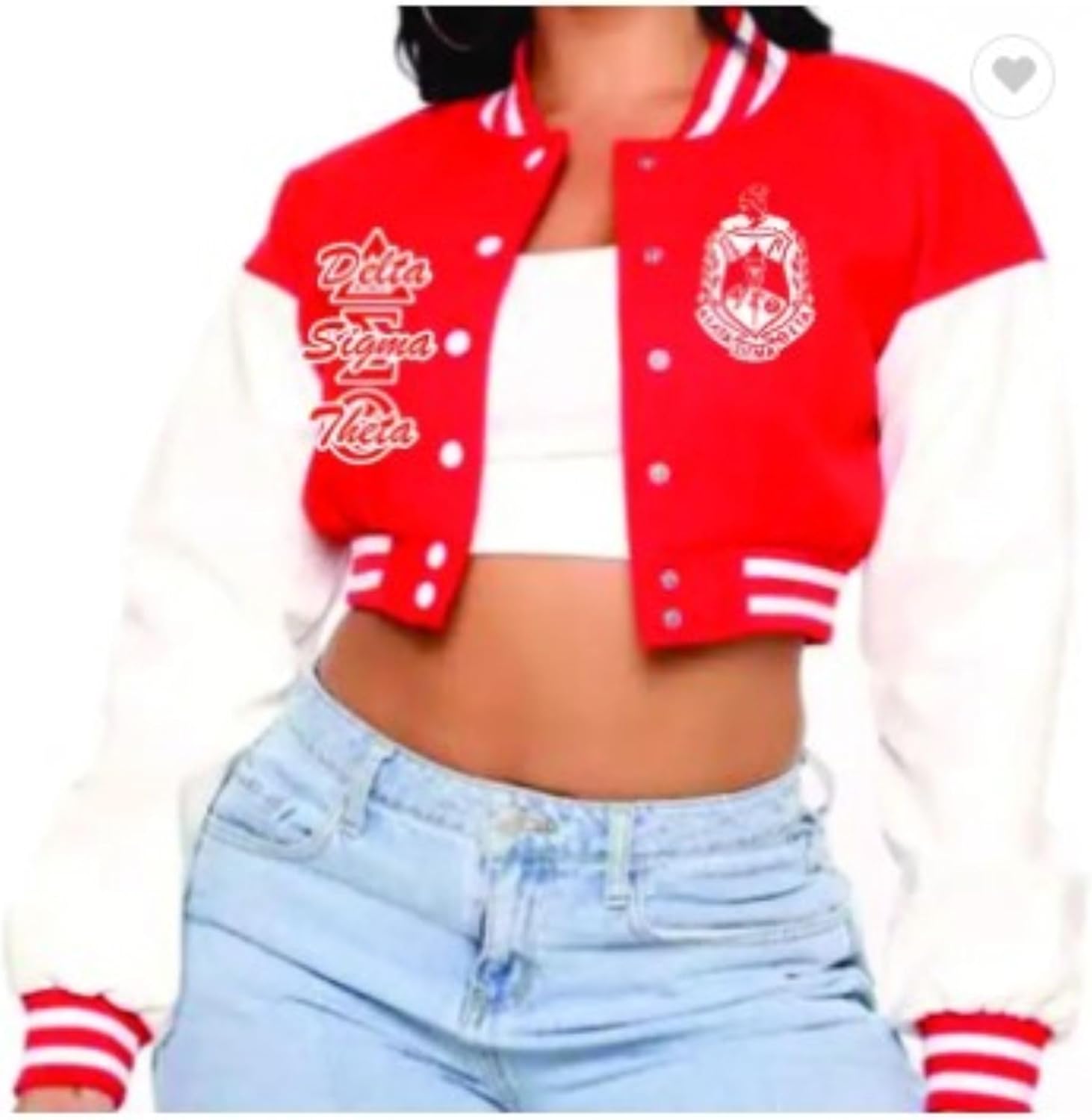 DVine 9 Designs Delta Sigma Theta Crop Varsity Jacket with Leather ...