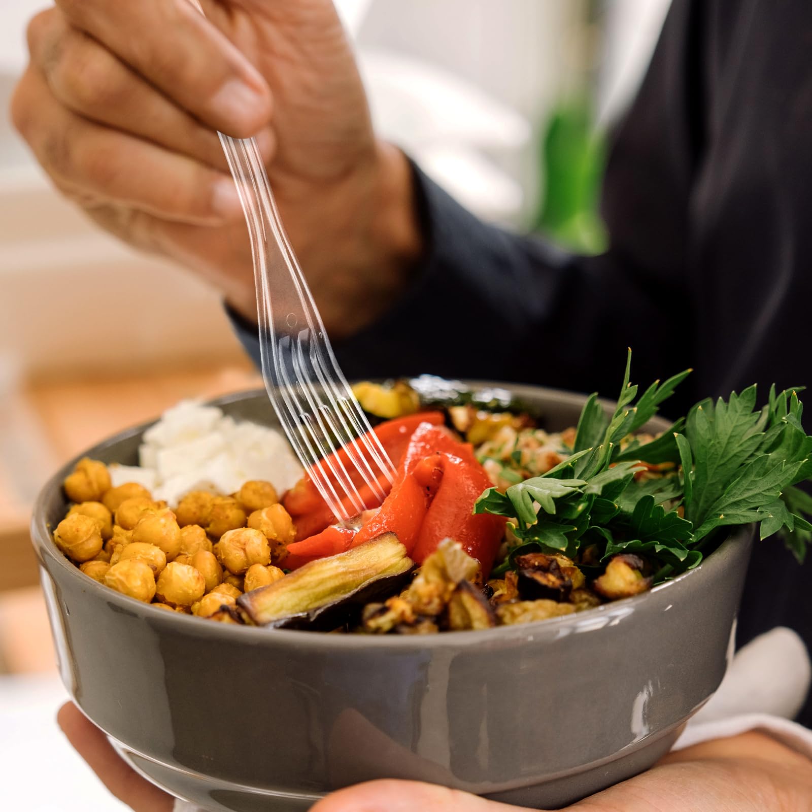 Snapklik.com : Biocean Disposable Clear Plastic Forks 75 CT Heavy Duty ...