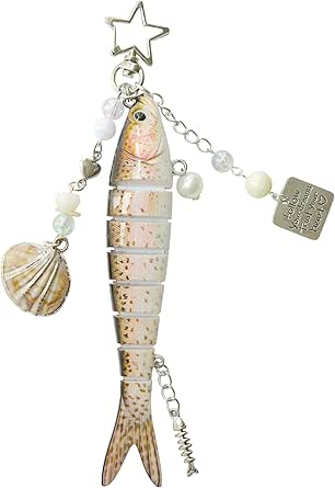 Lifelike Fish Keychain – Y2K Fishing Bait Bag Charm Phone Charm with ...