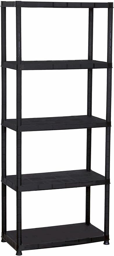 Amazon.com: 5-Shelf Plastic Storage with Floor Risers, Home and Kitchen ...