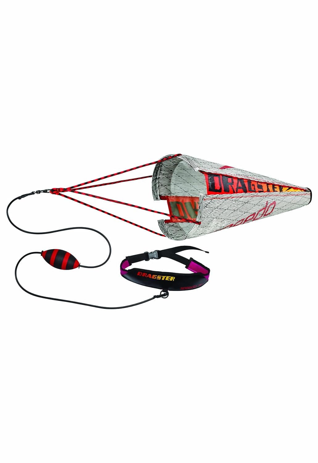 Speedo Dragster Parachute Swim Training Aid, White/Black : Amazon.in ...