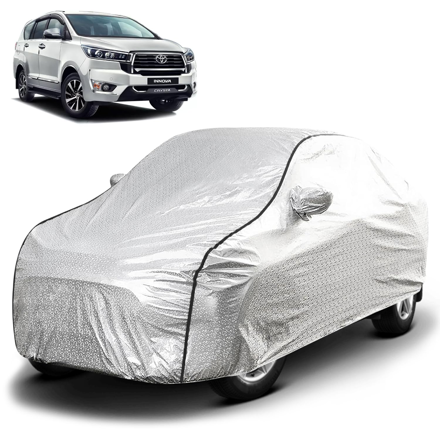 FABTEC Waterproof Car Body Cover for Toyota Innova Crysta with Mirror ...