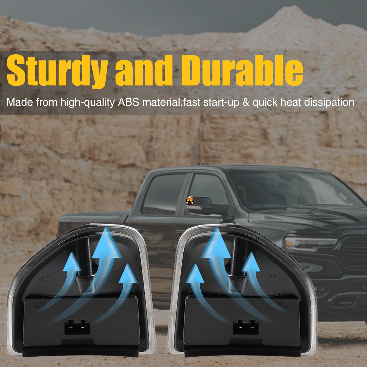 Snapklik.com : XTAUTO LED Side Mirror Turn Signal Light Left And Right ...