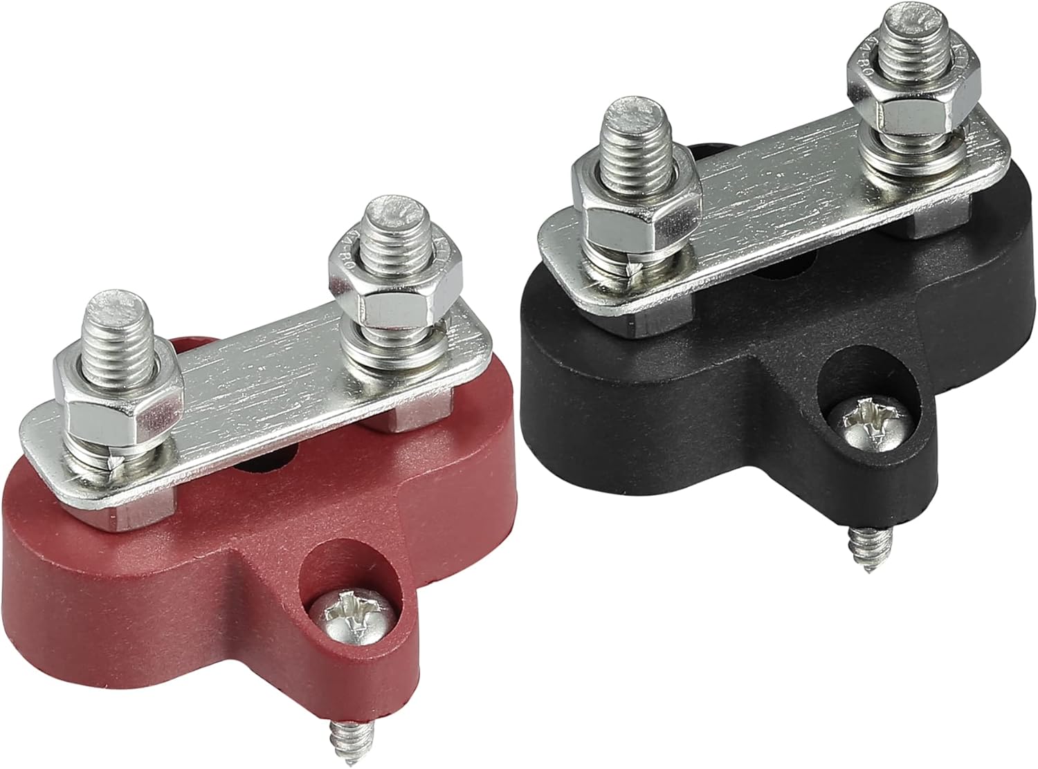 Amazon.com: X AUTOHAUX 2pcs Bus Bar Junction Block 1/4" M6 Dual Power ...