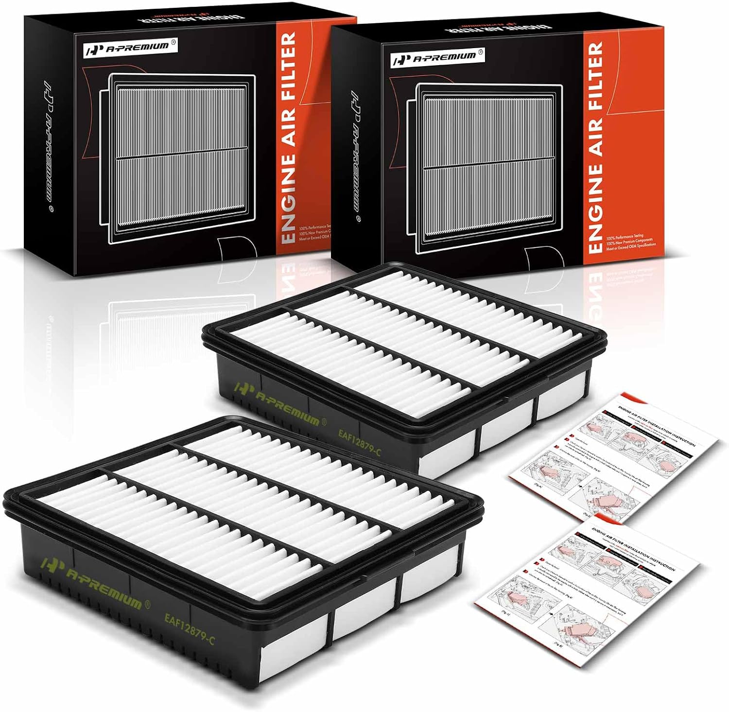 Amazon.com: A-Premium 2-PC Engine Air Filter Compatible with Hyundai ...