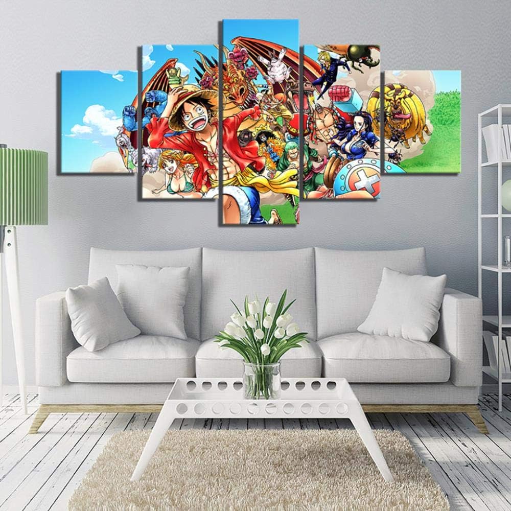 MhY Cuadro de lienzo para pared, 5 piezas, diseño de personajes de ...