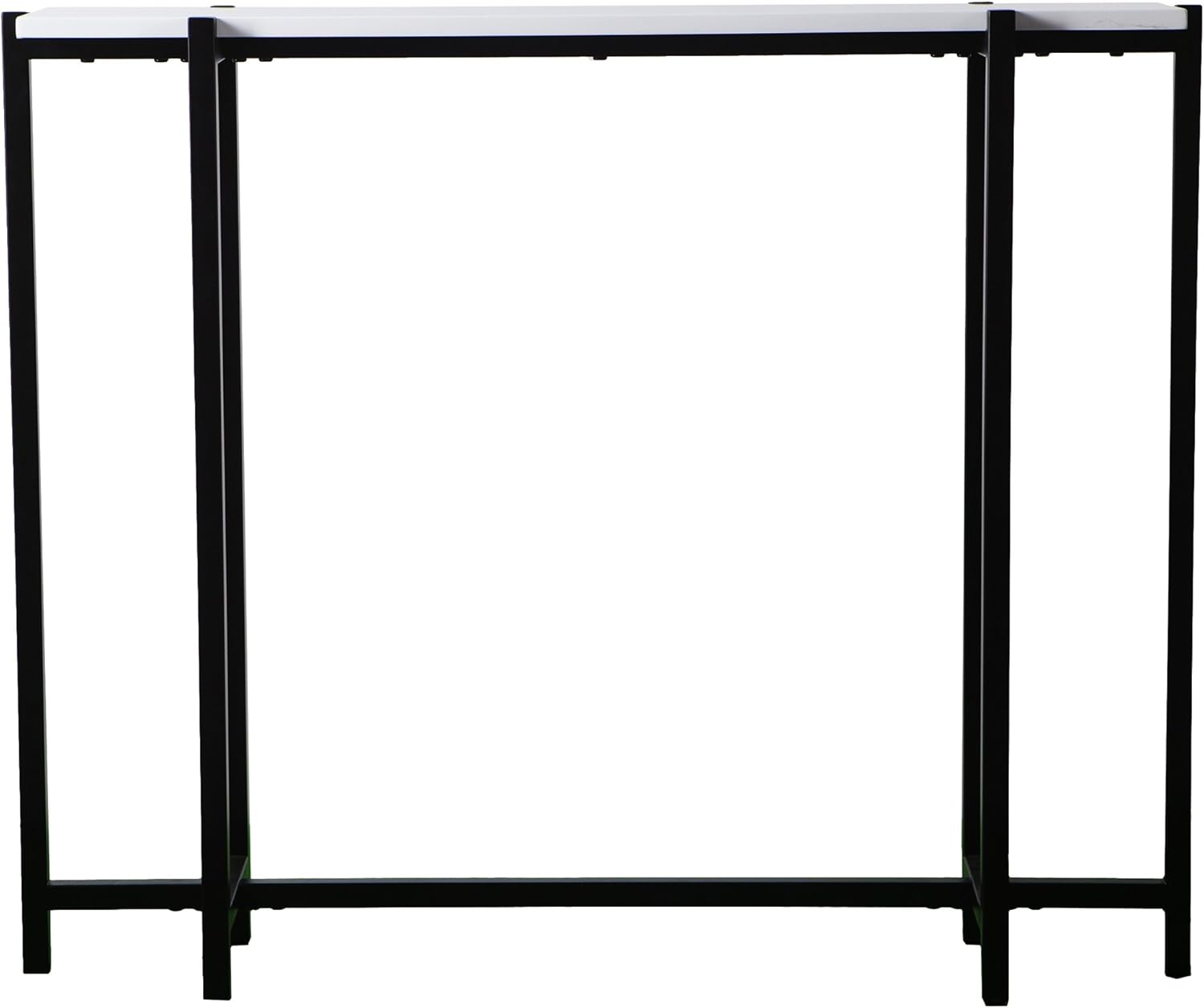 Amazon.com: Narrow Skinny Console Table – Black Metal Frame w/White Top ...