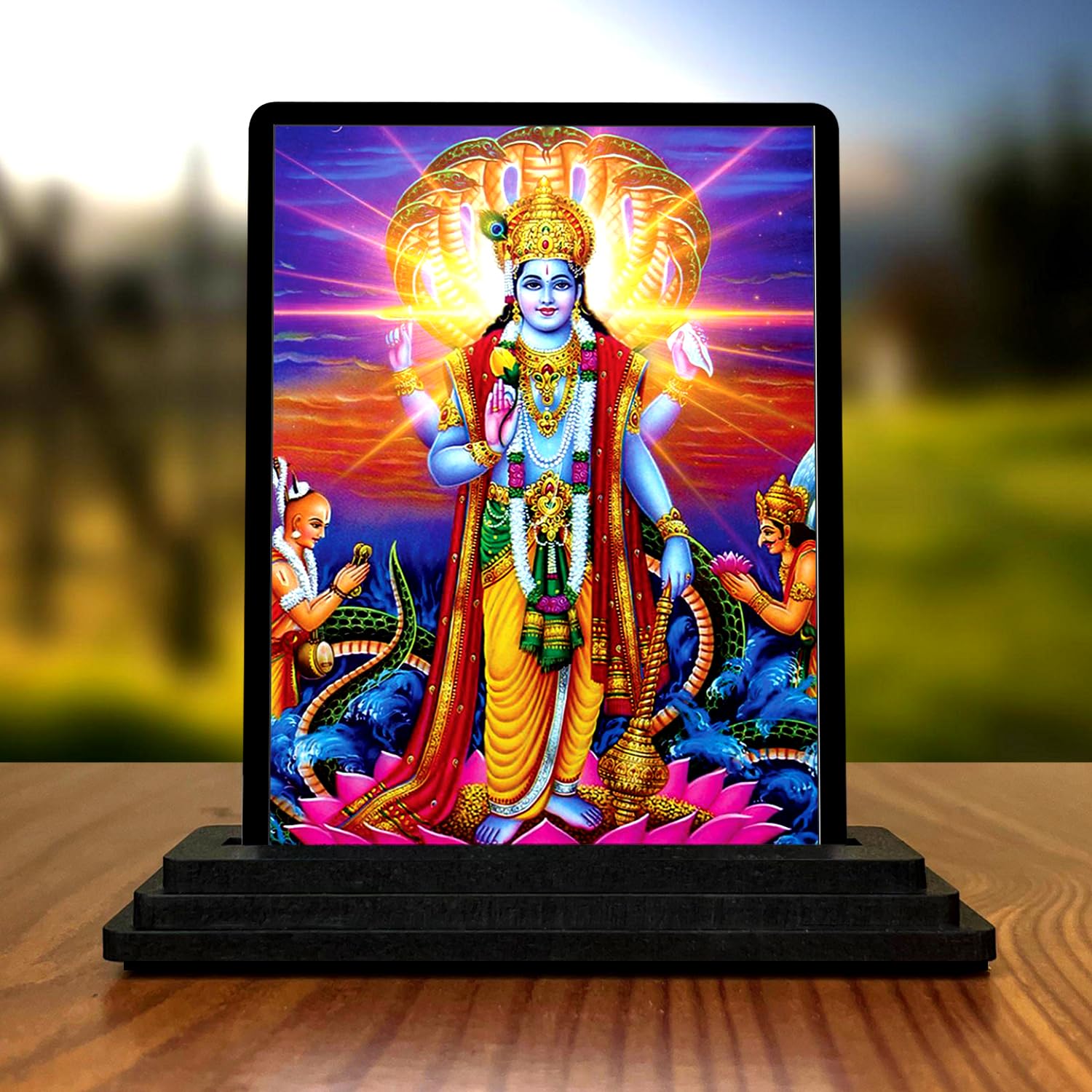 Plan To Gift Vishnu Dev Ji Car Dashboard Idols Figurine Showpiece for ...