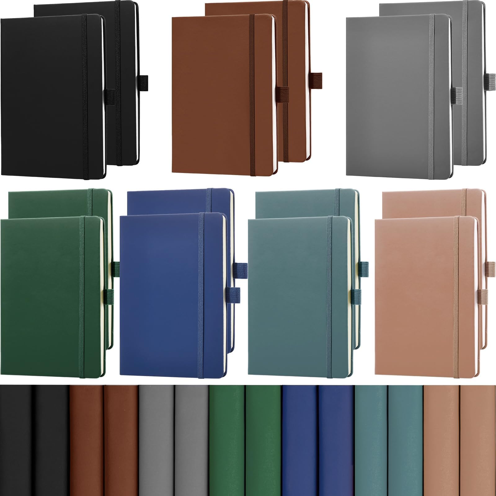 Amazon.com : 14 Pack Lined Journal Notebooks 5.5 x 8.2 Inch A5 ...