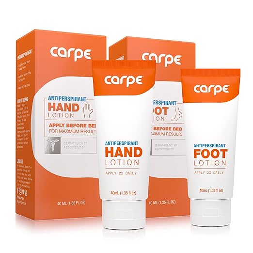 Amazon.com : Carpe Antiperspirant Hand and Foot Lotion Package Deal (1 ...