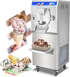 Amazon.com: Kolice Máquina de helado duro comercial con certificado ETL Máquina de hielo de agua ...