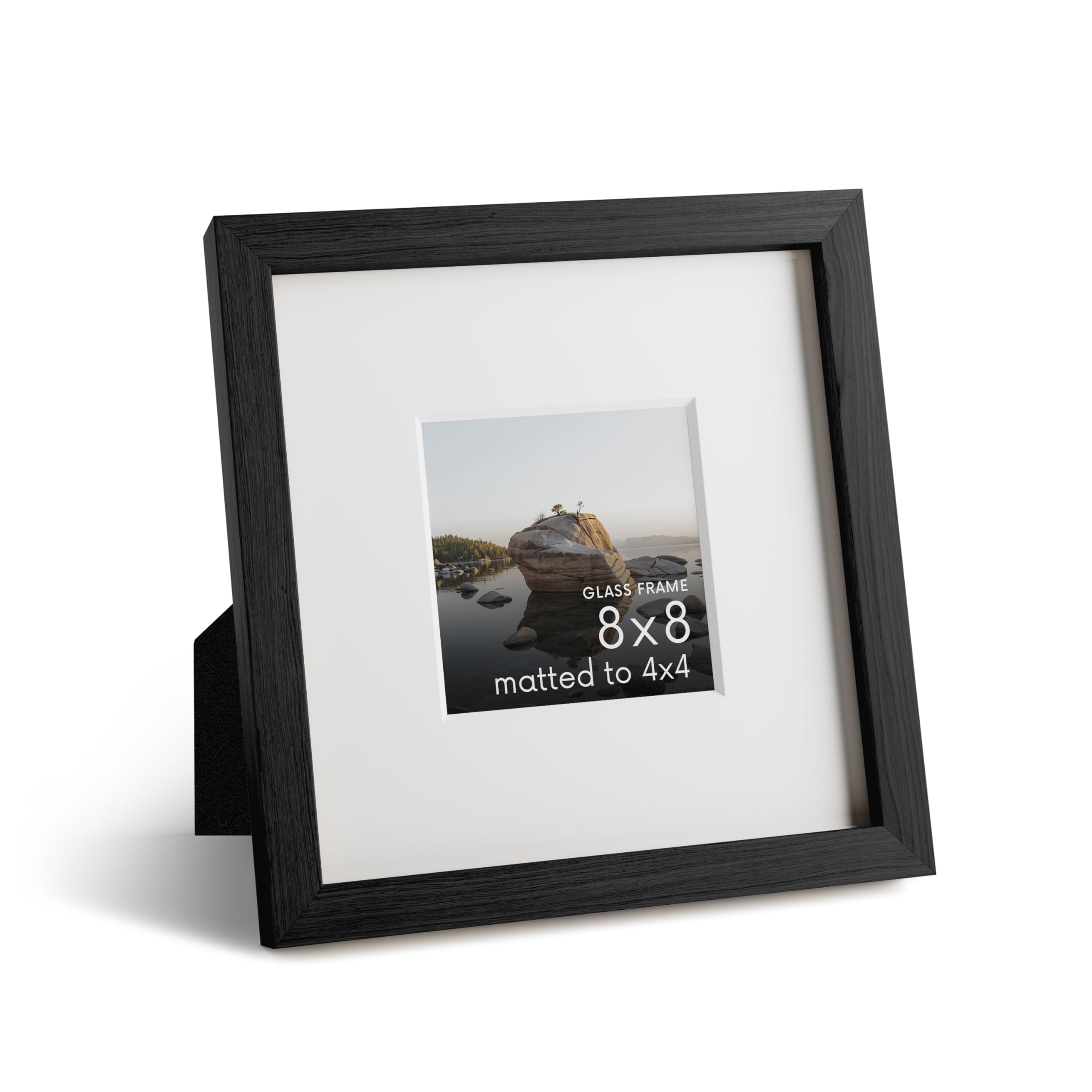 Amazon.com - HAUS AND HUES 8x8 Picture Frames with Real Glass and Black ...