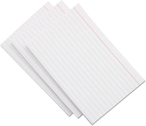 Tarjetas de índice con rayas, 4 x 6, blancas, 500 tarjetas, 5 paquetes ...