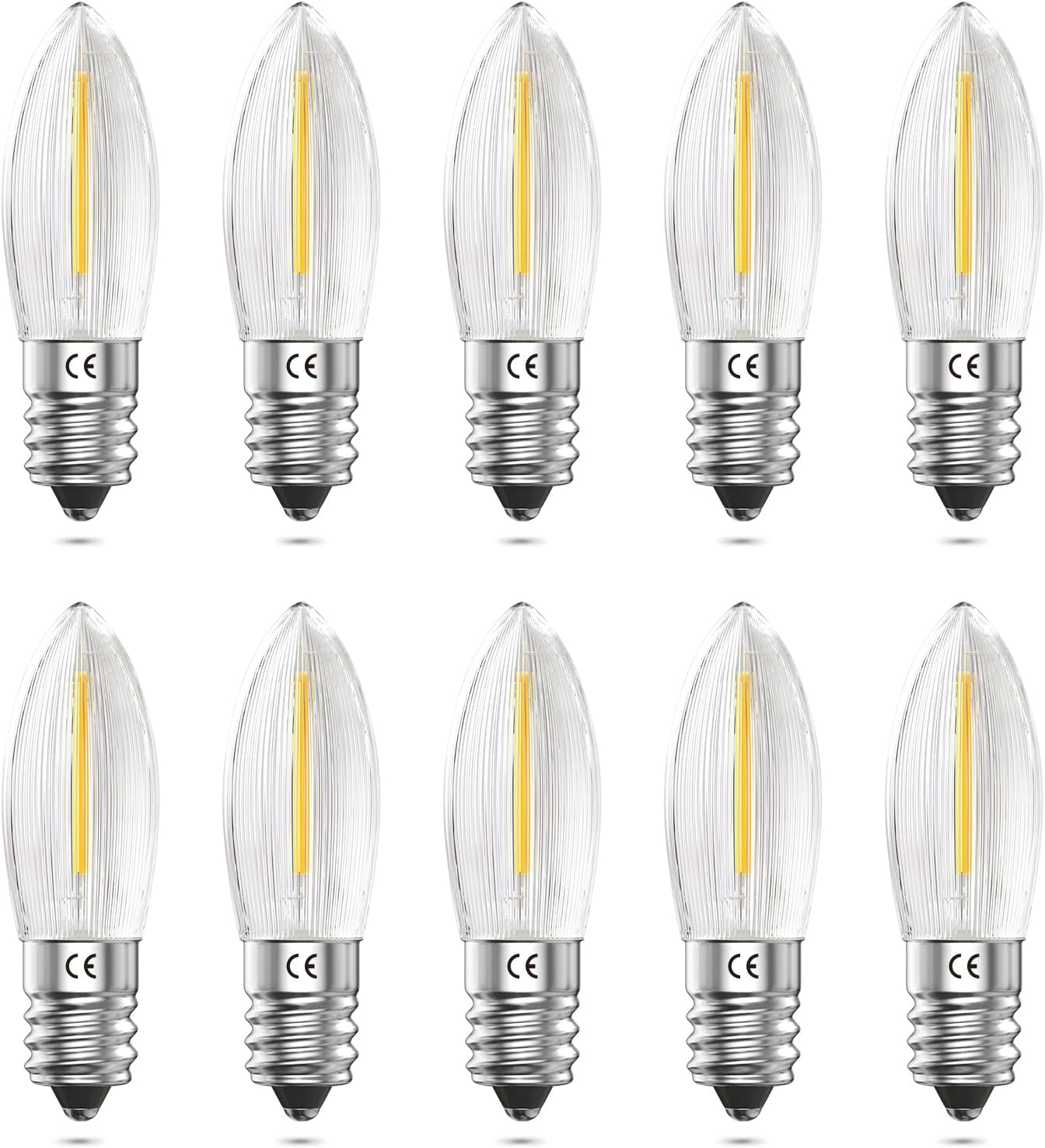 TobeBright E10 0.2W Candle Arch Bridge LED Bulbs Dimmable Warm White ...