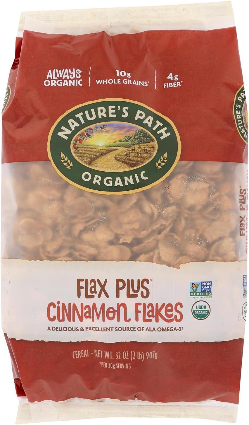 Amazon.com: Nature`s Path Flax Plus Cereal with Cinnamon, 32-ounce ...