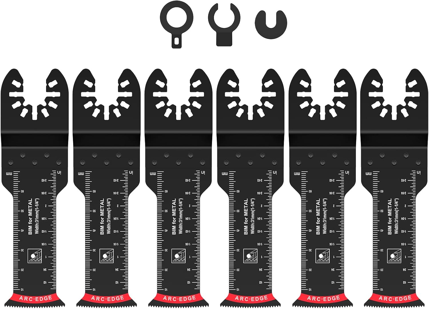 HJKLDBI 6/10Pcs Oscillating Saw Blades Extra-Long Arc Edge Multitool ...