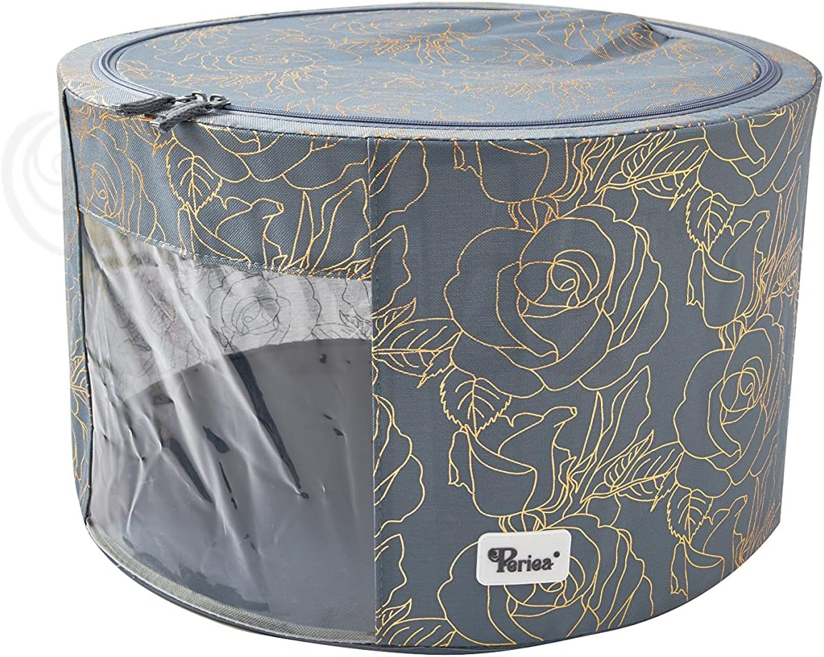 mDesign Round Closet Storage Box with Lid - Large, Clear - Pack of 2 ...