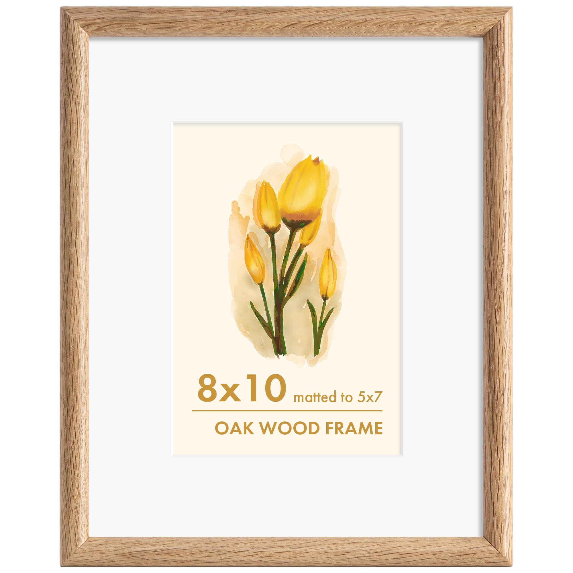 Amazon.com - Fun Memories 8x10 Picture Frame - Solid Oak Wood Picture ...