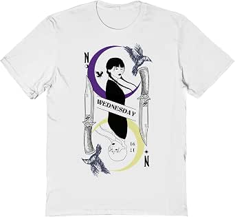 Amazon.com: 2Bhip Wednesday T Shirt for Men & Women Knives Card White ...
