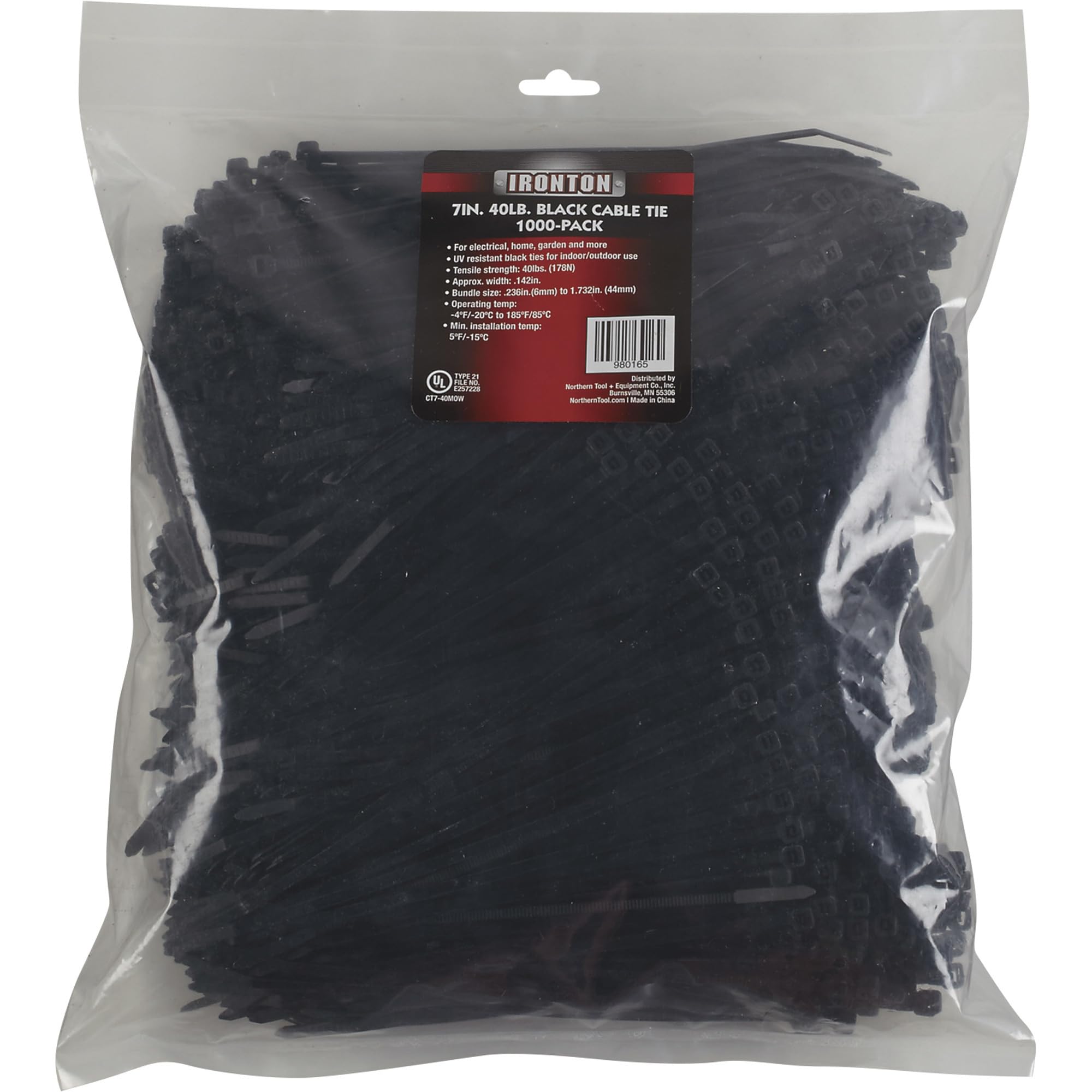 Snapklik.com : Ironton Multi-Pack Of Cable Zip Ties - 1