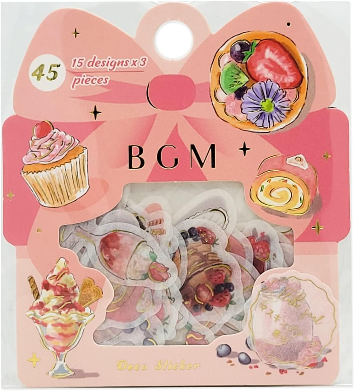 Amazon | フレークシール 箔押し【ベリースイーツ】ステッカー 和紙 かわいい BS-FG108 | シール・ステッカー | 文房具 ...