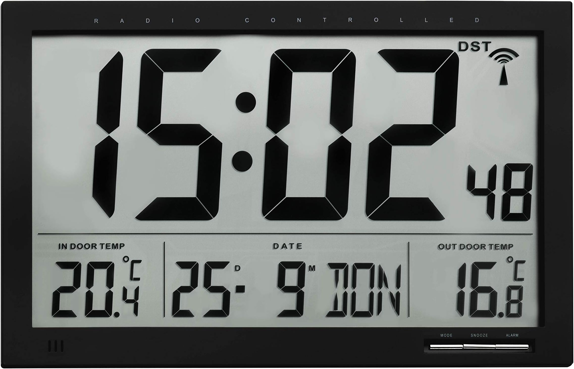 Horloge atomique avec grand écran, horloge murale numérique avec ...