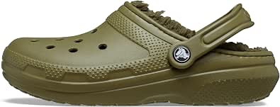 Crocs Zuecos unisex con forro clásico para adultos, Verde aloe, 12 ...