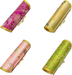 Amazon.com : MIAO JIN 4PCS Lipstick case with mirror Lipstick case Storage case Kiss lock of ...